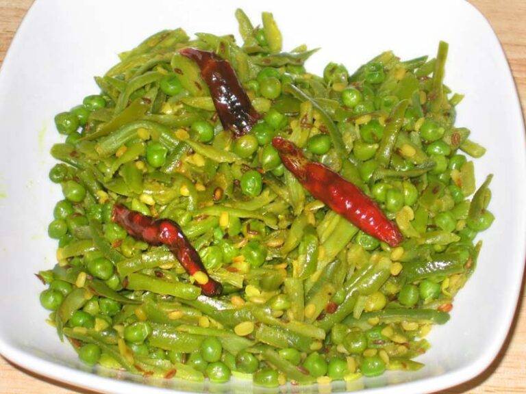 Green Beans and Peas Recipe | Green Beans and Peas Sauteed