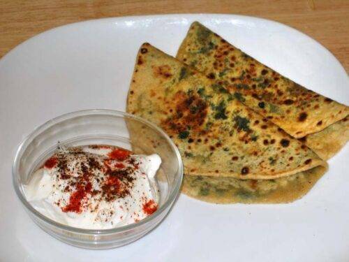 Spinach Paratha Recipe | Indian Spinach Flatbread | Palak ka Paratha