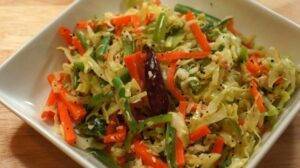Stir-Fry Cabbage Salad - Manjula's Kitchen - Indian Vegetarian Recipes